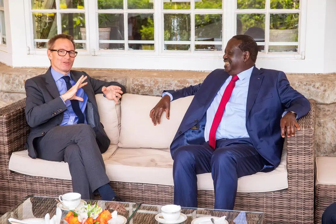 Raila Meets New British High Commissioner to Kenya Neil Wigan [Photos]